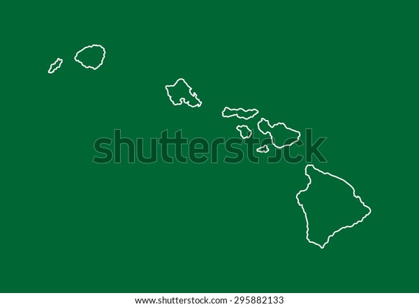 Hawaii Vector Map High Detailed Silhouette Stock Vector (Royalty Free ...