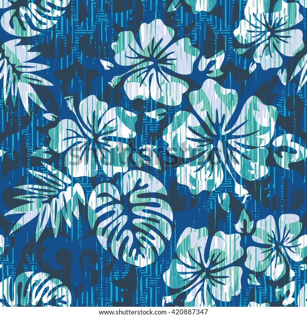 Hawaiian Pattern Seamless Background Tile Stock Vector (Royalty Free ...
