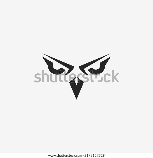 logotipo de cara hawk con estilo: vector de stock (libre de regalías ...