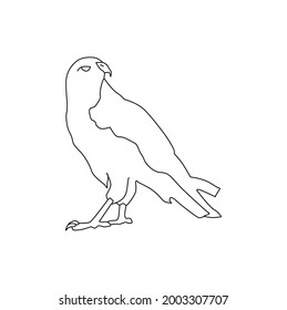 Hawk Line Drawing Clip Art Stock Vector (Royalty Free) 2003307707 ...
