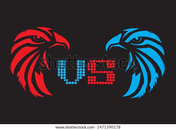 Hawk Logo Vector Battle Vs Stock Vector (Royalty Free) 1471390178 ...