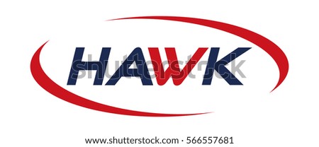 Hawk Text Letter Logo Vector Stock Vector (Royalty Free) 566557681 ...