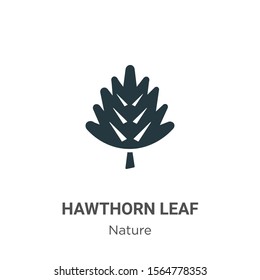 Hawthorn Leaf Vector Icon On White Stock Vector (Royalty Free ...