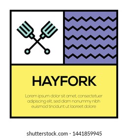Hayfork Illustration Icon Concept Stock Vector (Royalty Free ...