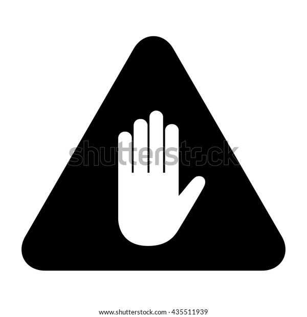 Hazard Hand Stop Sign Vector Illustration Stock Vector (Royalty Free ...