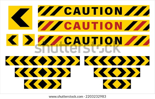 Hazard Marker Stripe Chevron Arrow Warning Stock Vector (Royalty Free ...