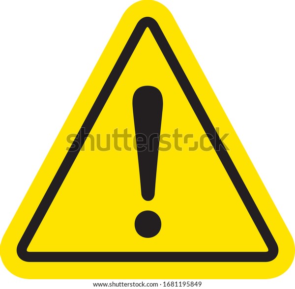 triángulo vectorial del icono de signo de peligro