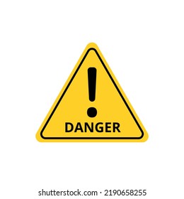 Hazard Sign Vector Flat Icon Exclamation Stock Vector (Royalty Free ...