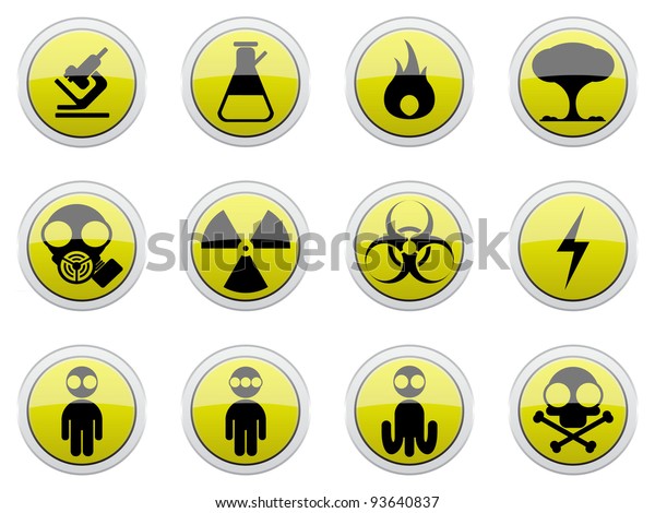 Hazard Signs Effects Hazardous Materials Icon Stock Vector (Royalty ...
