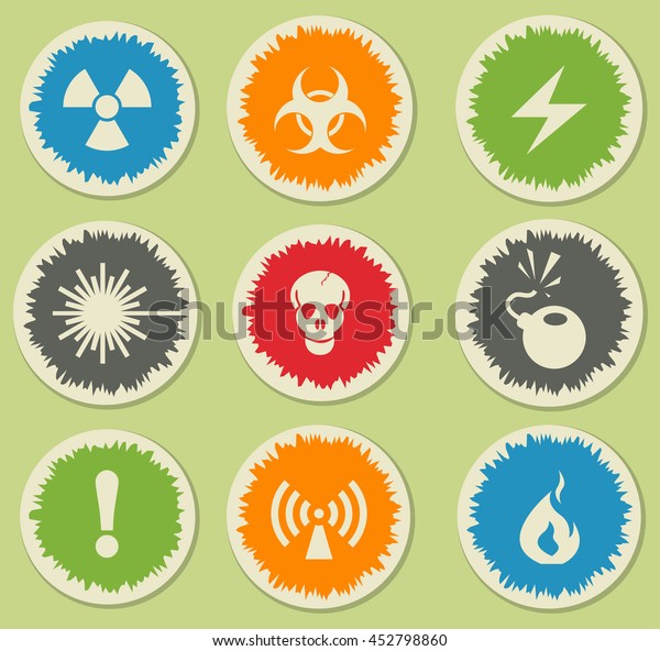 Hazard Simply Symbols Web User Interface Stock Vector (Royalty Free ...