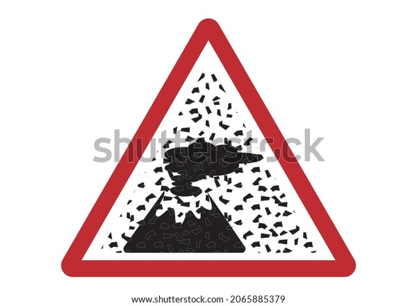 Hazard Symbol Volcanic Ash Pyroclastic Rain Stock Vector (Royalty Free ...