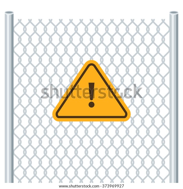 Hazard Warning Attention Sign Chain Link Stock Vector (Royalty Free ...