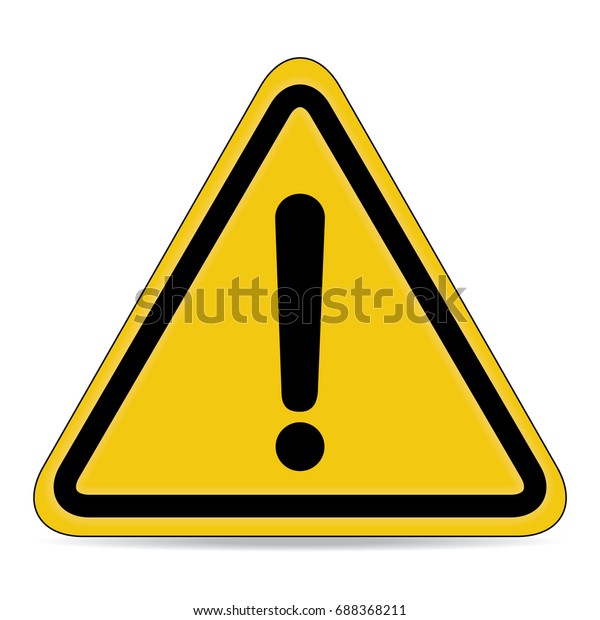 Hazard Warning Sign On White Background Stock Vector (Royalty Free ...