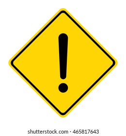 Hazard Warning Sign Square Symbol Isolated Stock Vector (Royalty Free ...