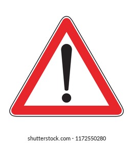 Hazard Warning Traffic Sign Stock Vector (Royalty Free) 1172550280 ...