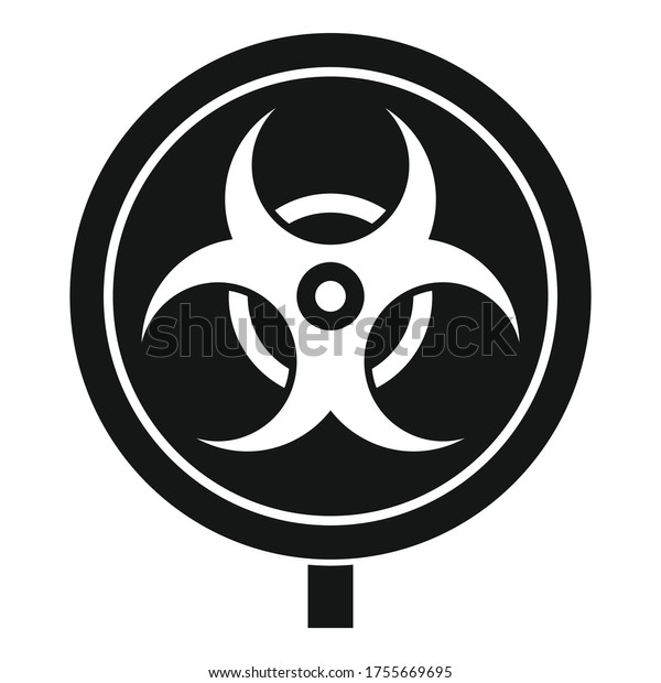 Hazard Zone Sign Icon Simple Illustration Stock Vector (Royalty Free ...