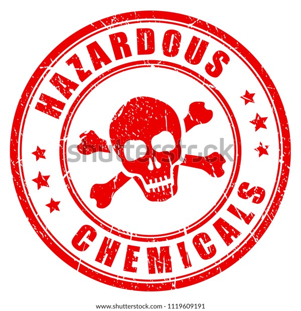 Hazardous Chemicals Vector Warning Stamp Illustration Stock Vector ...