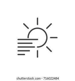 Haze Line Icon Outline Vector Sign Stock Vector (Royalty Free ...