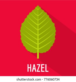 Hazel Leaf Icon Flat Illustration Hazel Stock Vector (Royalty Free ...