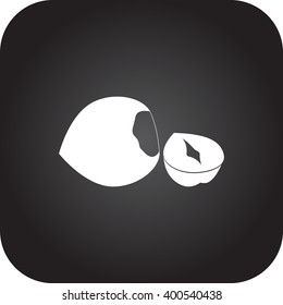 Hazelnut Sign Black Simple Icon On Stock Vector (Royalty Free) 400551004