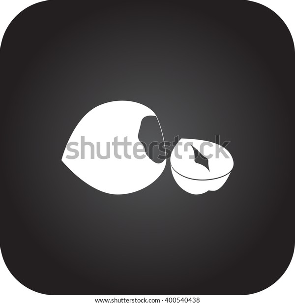 Hazelnut Sign Black Simple Icon On Stock Vector (Royalty Free ...