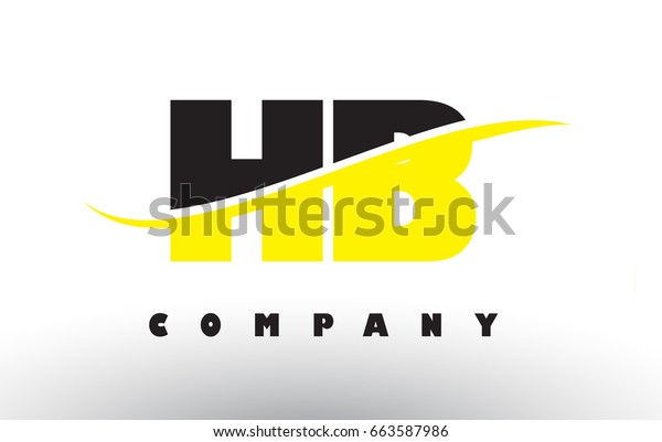 Hb H B Black Yellow Letter Stock Vector (Royalty Free) 663587986 ...