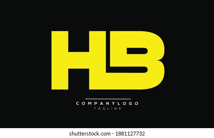 Hb Icon Monogram Letter Text Alphabet Stock Vector (Royalty Free ...