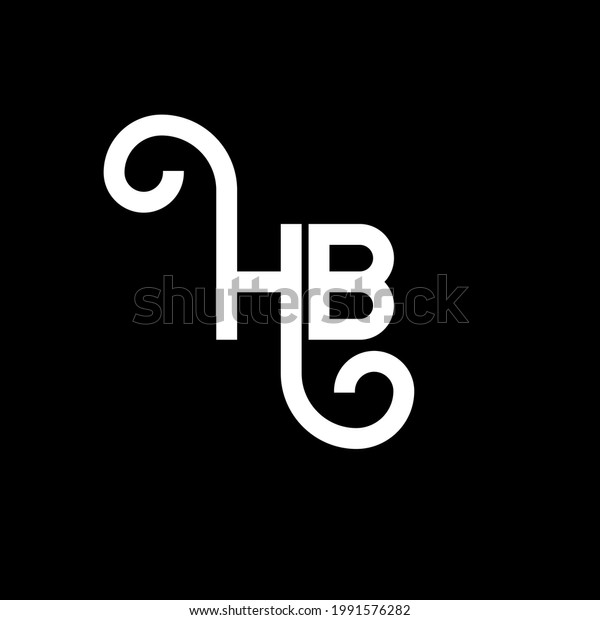 HB letter logo design on black background. HB creative initials letter ...