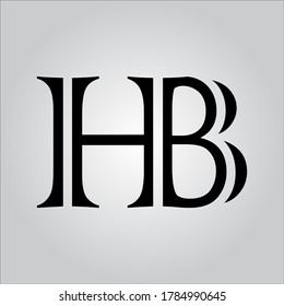 Hb Letter Logo White Background Nice Stock Vector (Royalty Free ...