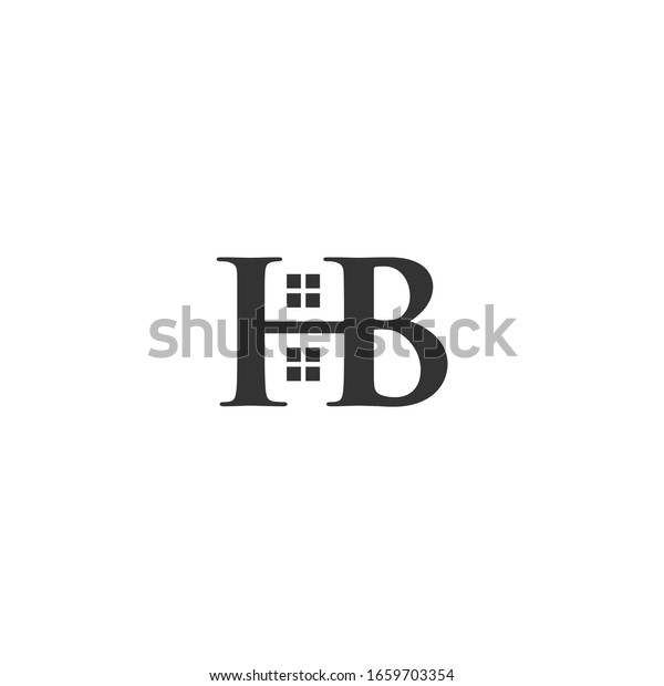 Hb Letter Logo Window Symbol Logos Stock Vector (Royalty Free) 1659703354