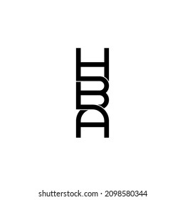 Hba Typography Letter Monogram Logo Design Stock Vector (Royalty Free ...