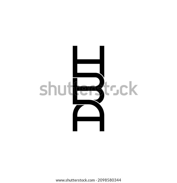 Hba Typography Letter Monogram Logo Design Stock Vector (Royalty Free ...