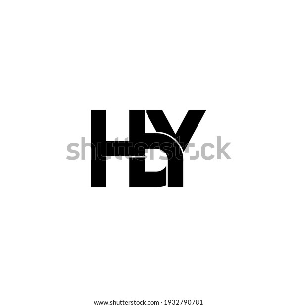 Hby Original Monogram Logo Design Stock Vector (Royalty Free ...