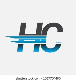 Hc Initial Logo Company Name Colored Stock Vector (Royalty Free ...