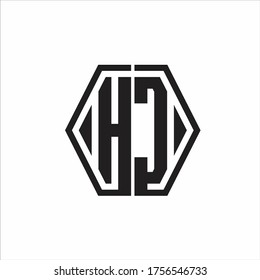 Hc Logo Monogram Hexagon Line Rounded Stock Vector (Royalty Free ...
