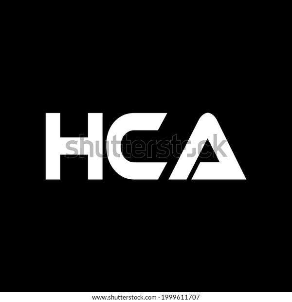 Hca Letter Logo Design Black Background Stock Vector (Royalty Free ...