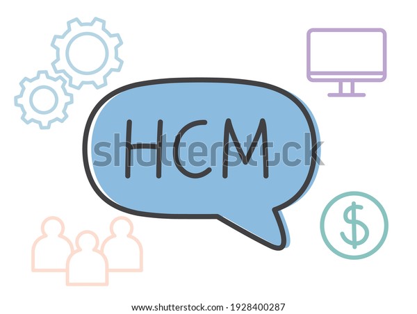 Hcm Human Capital Management Written Speech Stock Vector (Royalty Free ...