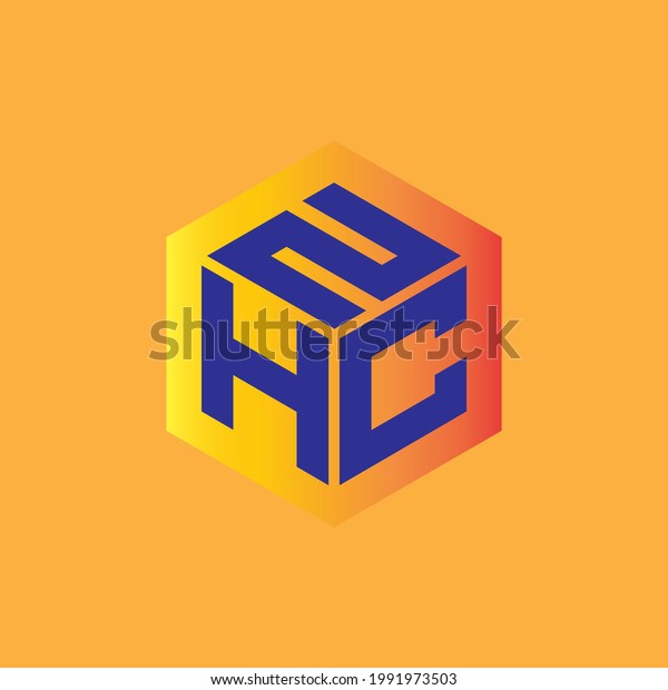 Hcn Letter Logo Design Background Illustrator Stock Vector (Royalty ...