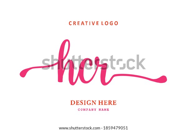 Hcr Lettering Logo Simple Easy Understand Stock Vector (Royalty Free ...