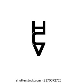 Hcv Typography Letter Monogram Logo Design Stock Vector (Royalty Free ...