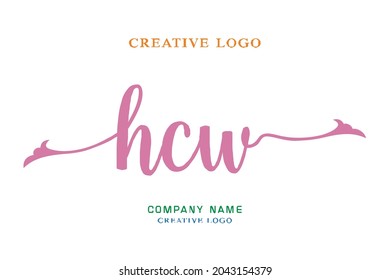 Hcw Lettering Logo Simple Easy Understand Stock Vector (Royalty Free ...