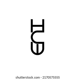Hcw Typography Letter Monogram Logo Design Stock Vector (Royalty Free ...