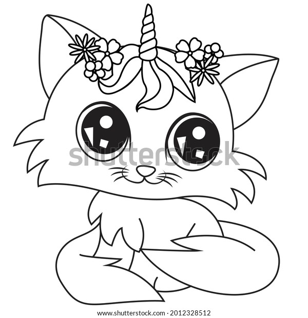 Hd Caticorn Coloring Pages Children Kids: Vector có sẵn (miễn phí bản ...
