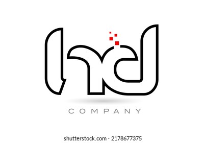 Hd Connected Alphabet Letter Logo Icon Stock Vector (Royalty Free ...
