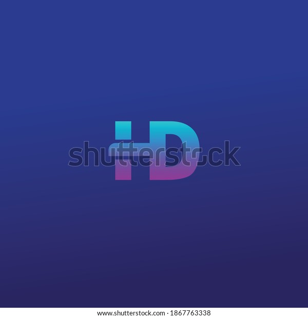 Hd Fonts Logo Design Colorfull Stock Vector (Royalty Free) 1867763338 ...