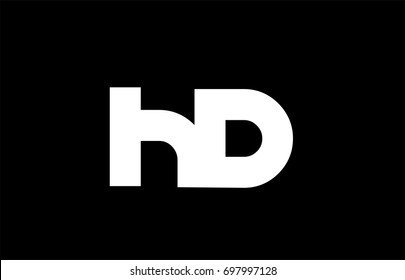 Hd H D Letter Logo Combination: vector de stock (libre de regalías ...