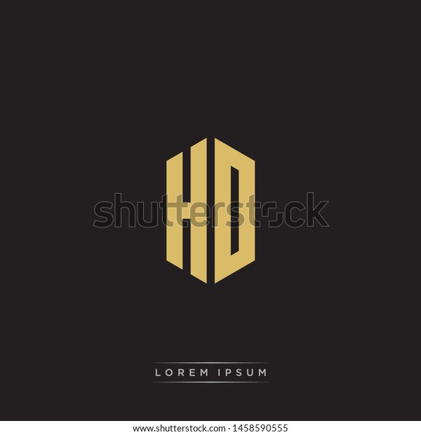 Hd H D Logo Emblem Capital Stock Vector (Royalty Free) 1458590555 ...
