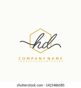 Hd Initial Handwriting Logo Concept Stock Vector (Royalty Free ...