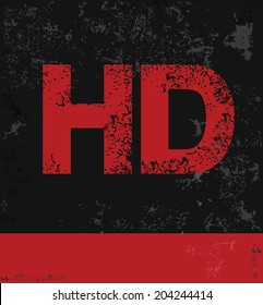 Hd Symbol Grunge Designvector Stock Vector (Royalty Free) 204244414 ...