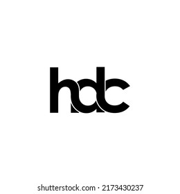Hdc Typography Letter Monogram Logo Design Stock Vector (Royalty Free ...